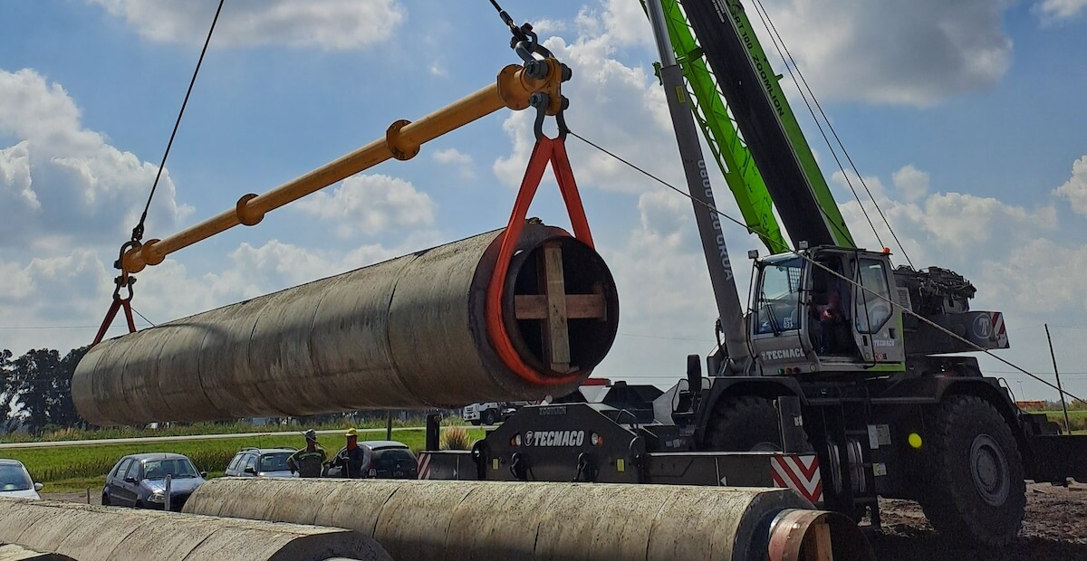 Modulift Beam Lifts Argentina Gas Pipeline